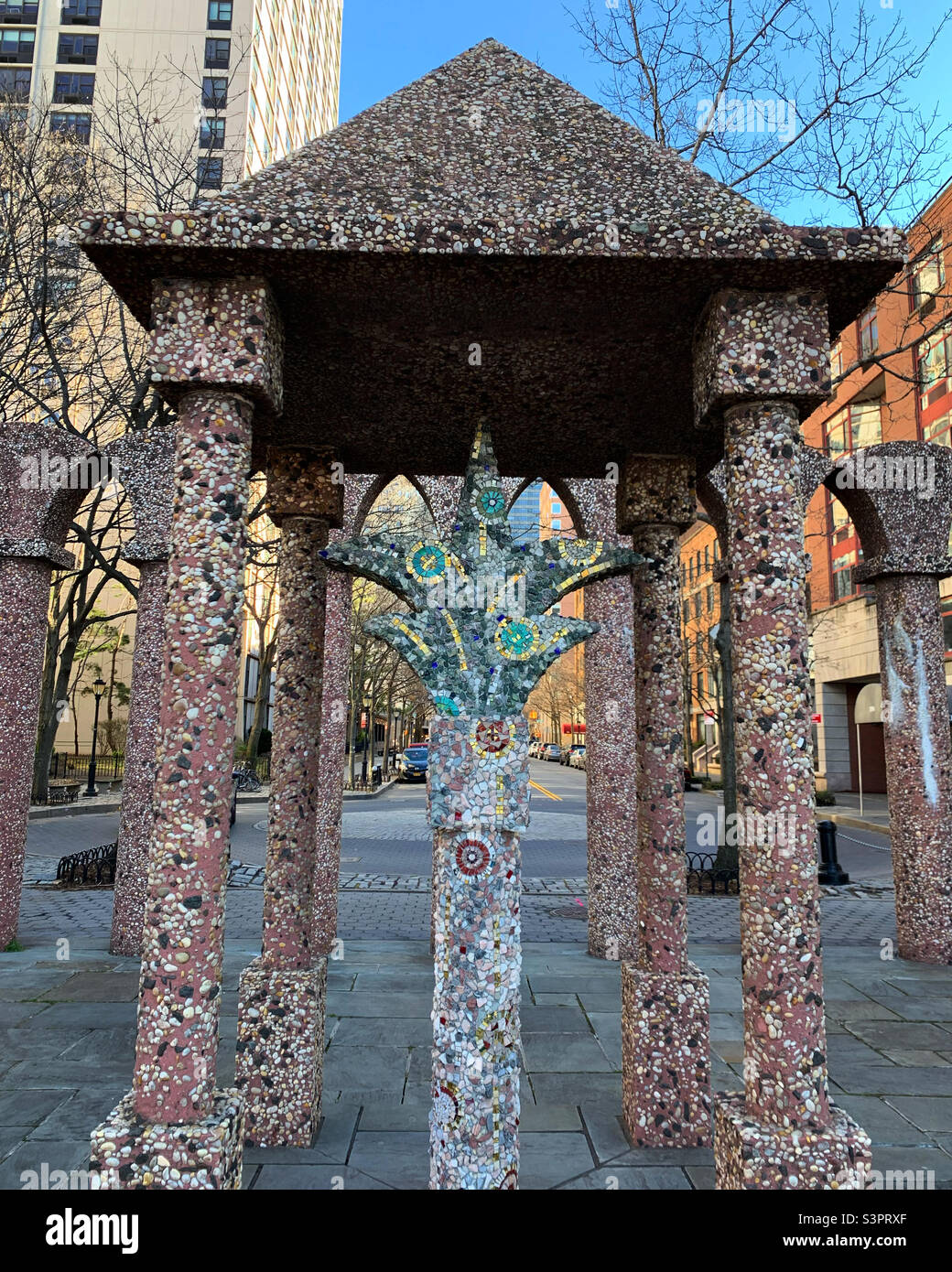 December, 2021, Detail, The Upper Room, an architectural installation ...