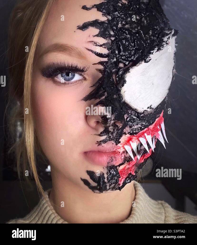 Venom Face Paint Tutorial