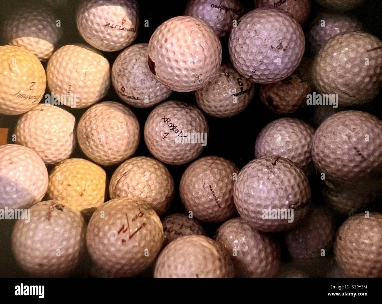 Collection of golf balls Stock Photo - Alamy