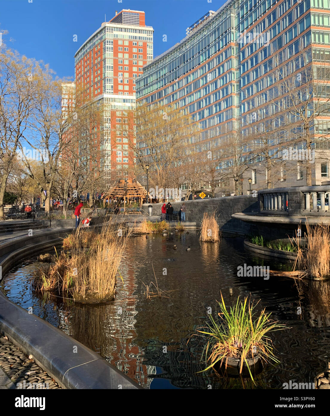 December, 2021, Rockefeller Park, Battery Park City, Lower Manhattan ...