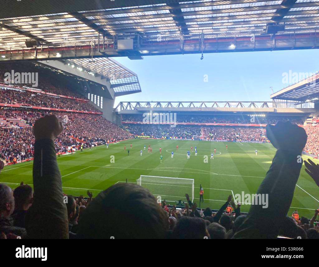 Anfield Kop Liverpool football club Stock Photo - Alamy