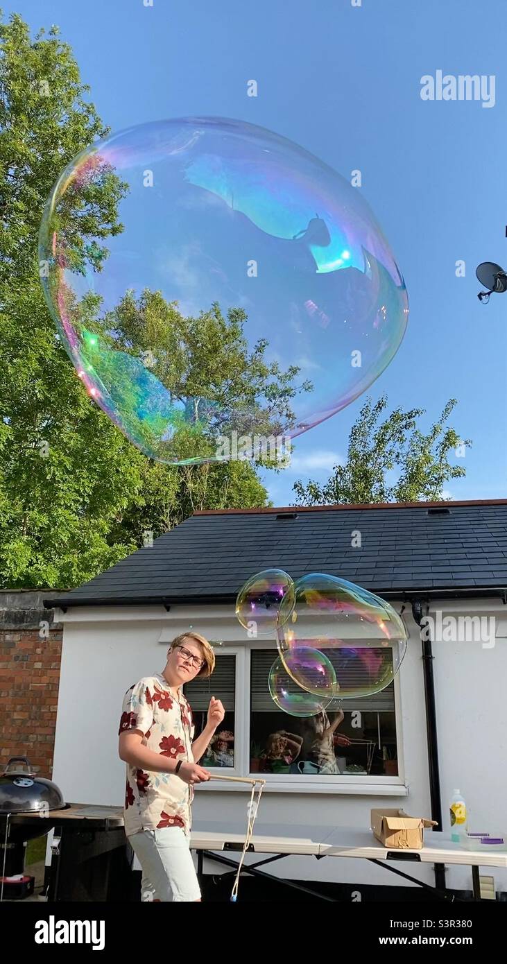 Iridescent giant bubbles hi-res stock photography and images - Alamy
