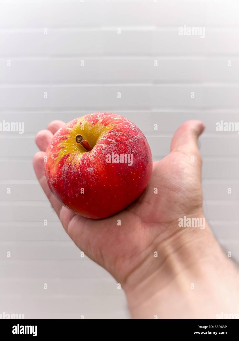 Hand offering fruit hi-res stock photography and images - Alamy