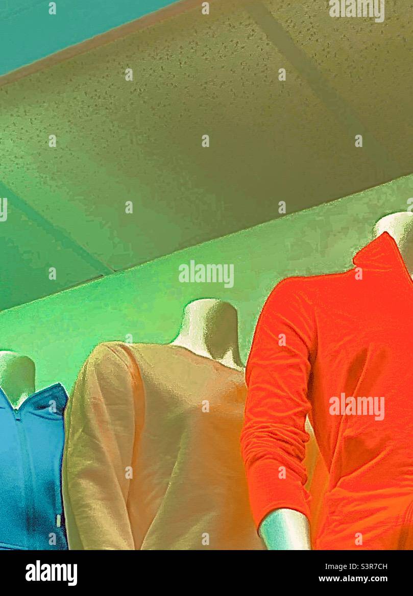 Colorful Womens Clothing Display Stock Photo - Alamy