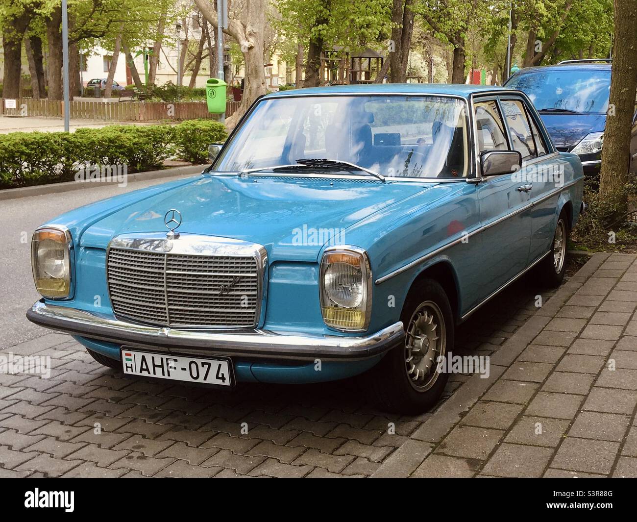 Mercedes-Benz 240 D car parked in street Stock Photo - Alamy