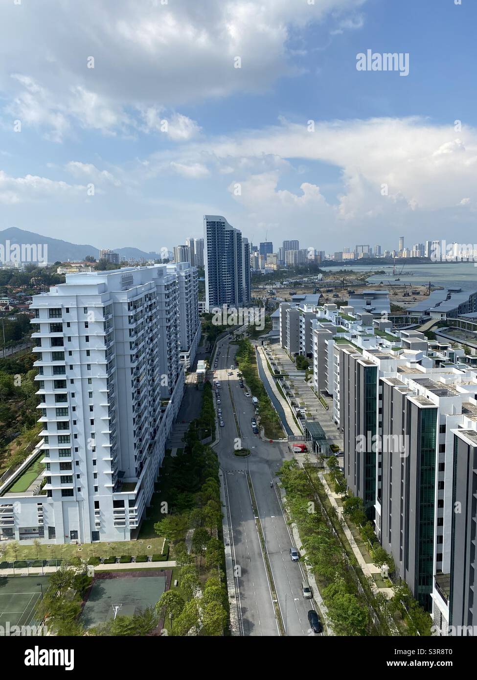 Light Waterfront buildings in Penang, Malaysia Stock Photo - Alamy