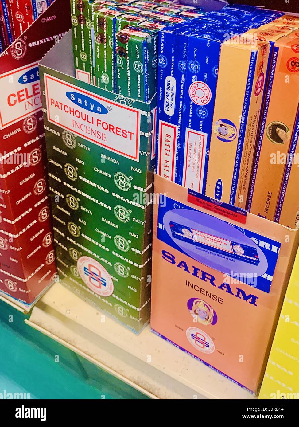 Colorful Incense Stick Store Display Stock Photo - Alamy