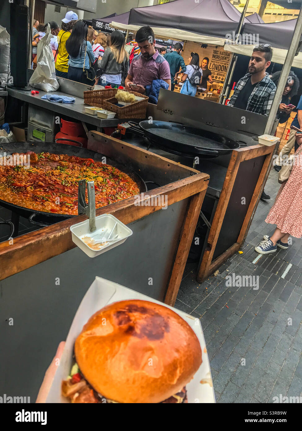 Street food market, Waterloo, London Stock Photo - Alamy