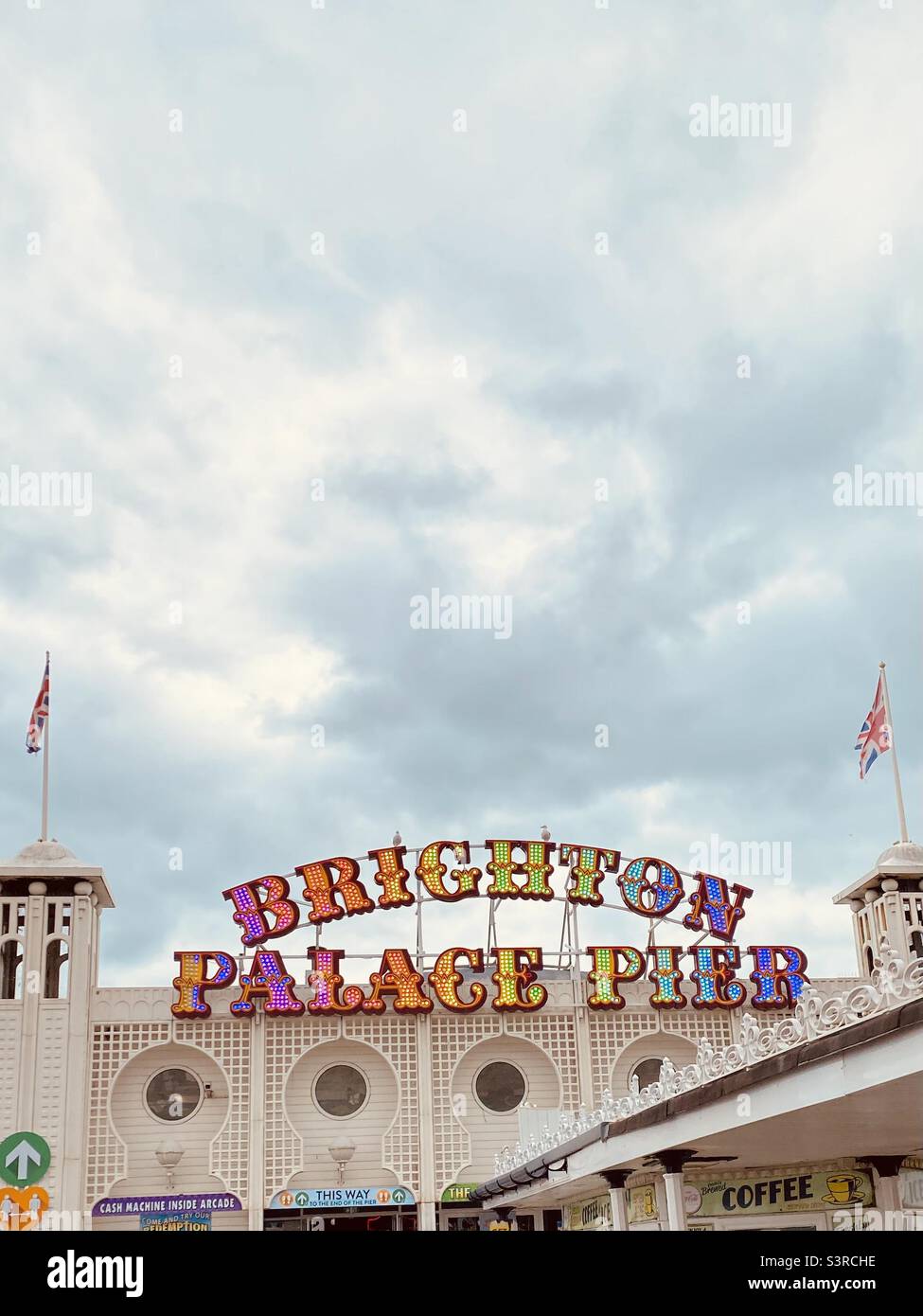 Brighton palace pier sign hi-res stock photography and images - Alamy