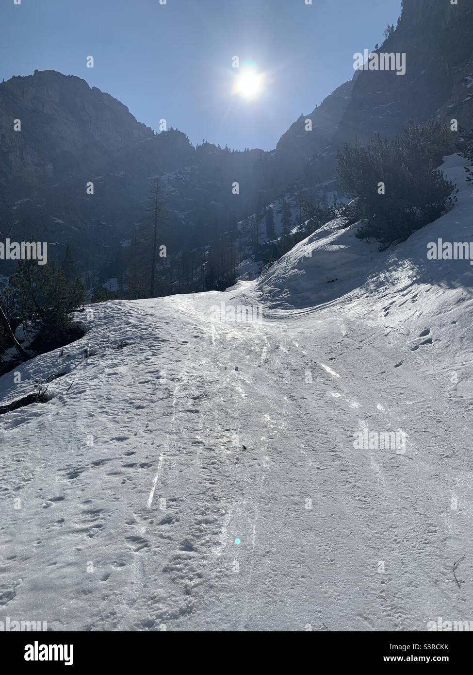 Hiking uphill on snow hi-res stock photography and images - Alamy