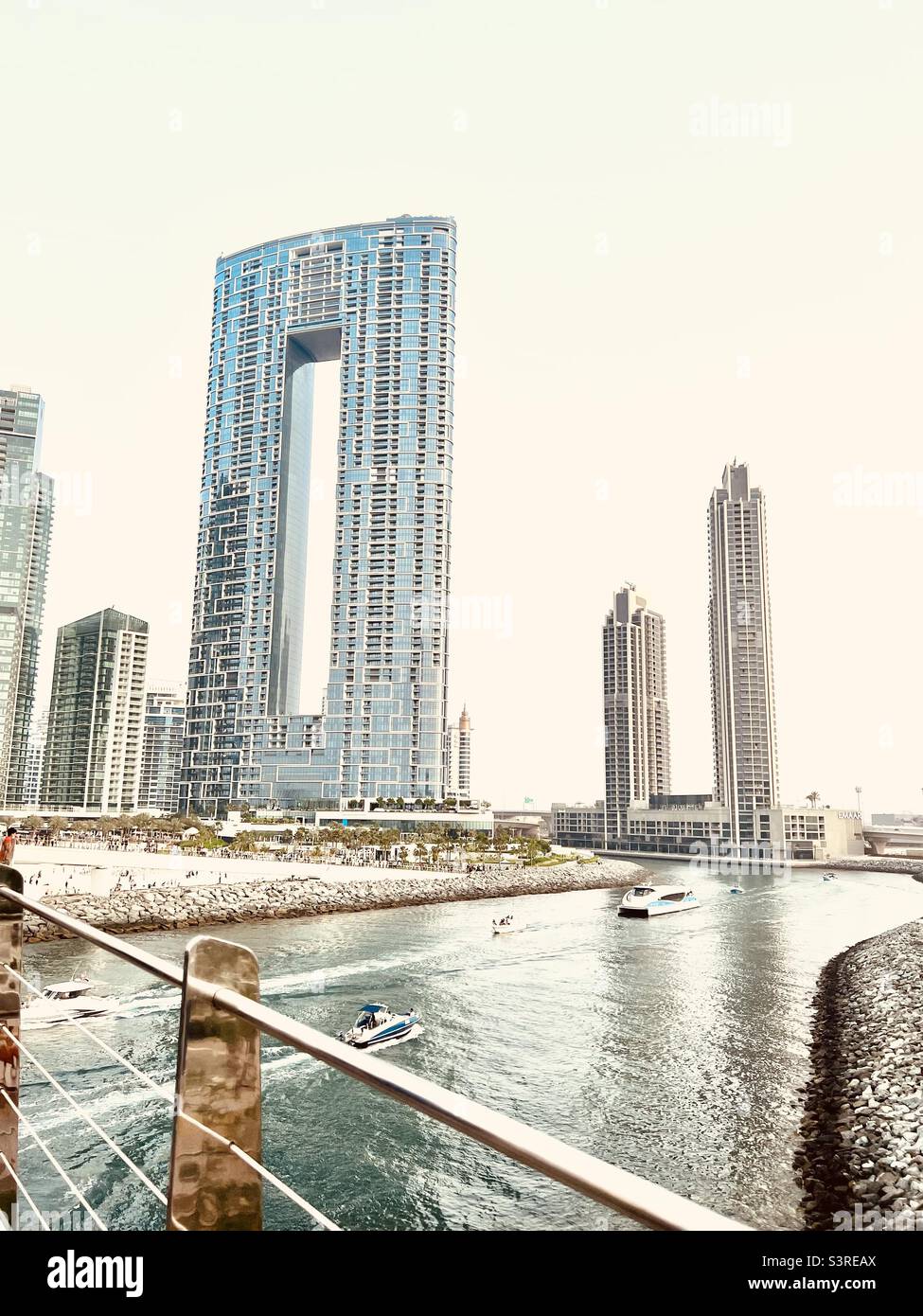 Tall buildings in a coastal area. Beach residence Stock Photo - Alamy