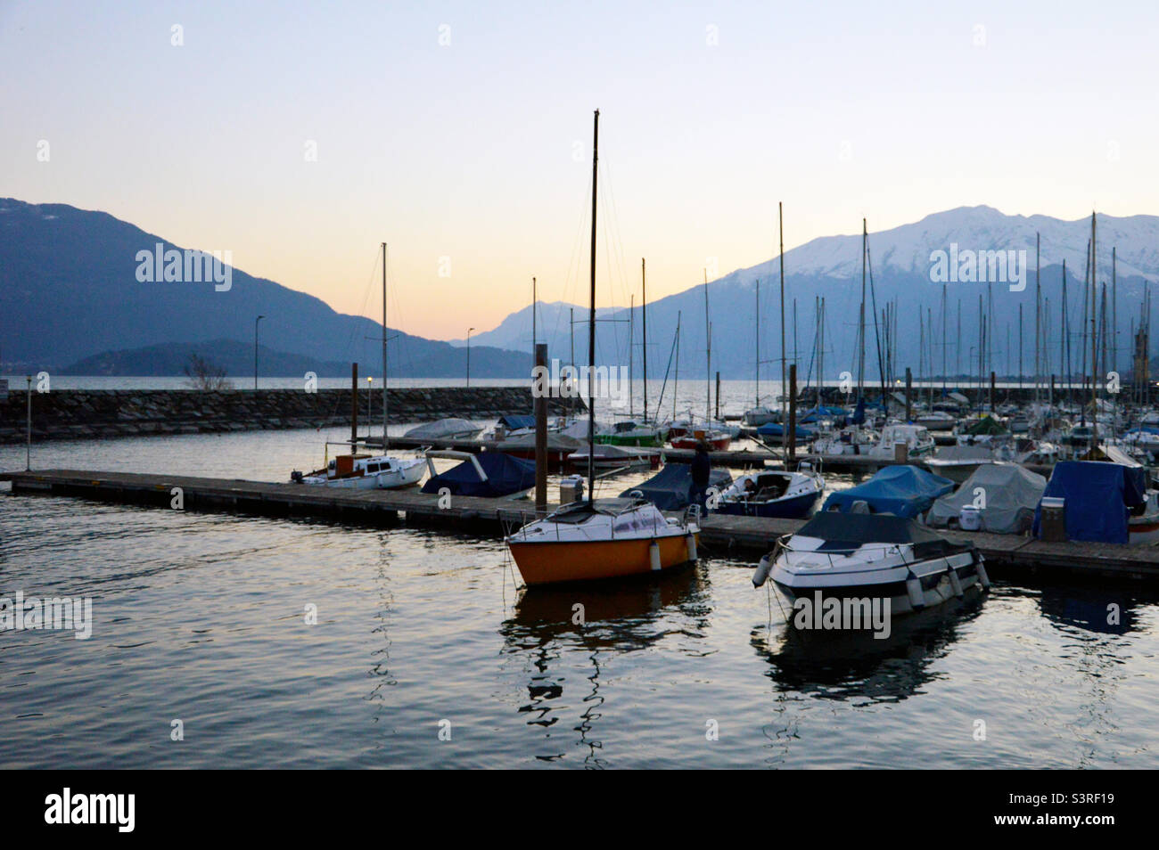 Port on Lake Como Stock Photo - Alamy