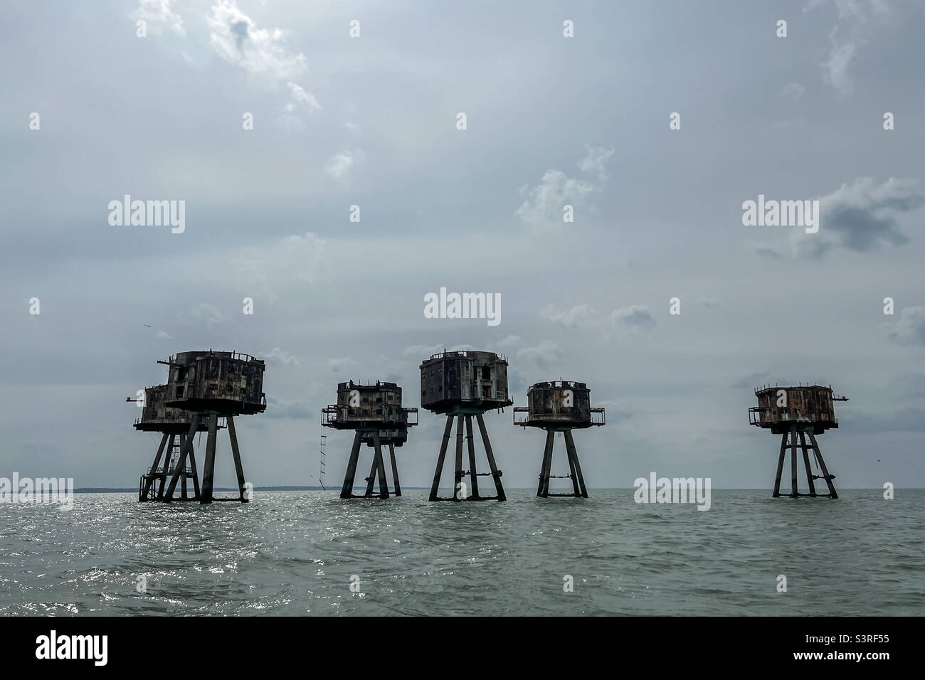 Red sands forts in Kent, UK, on a calm day Stock Photo - Alamy