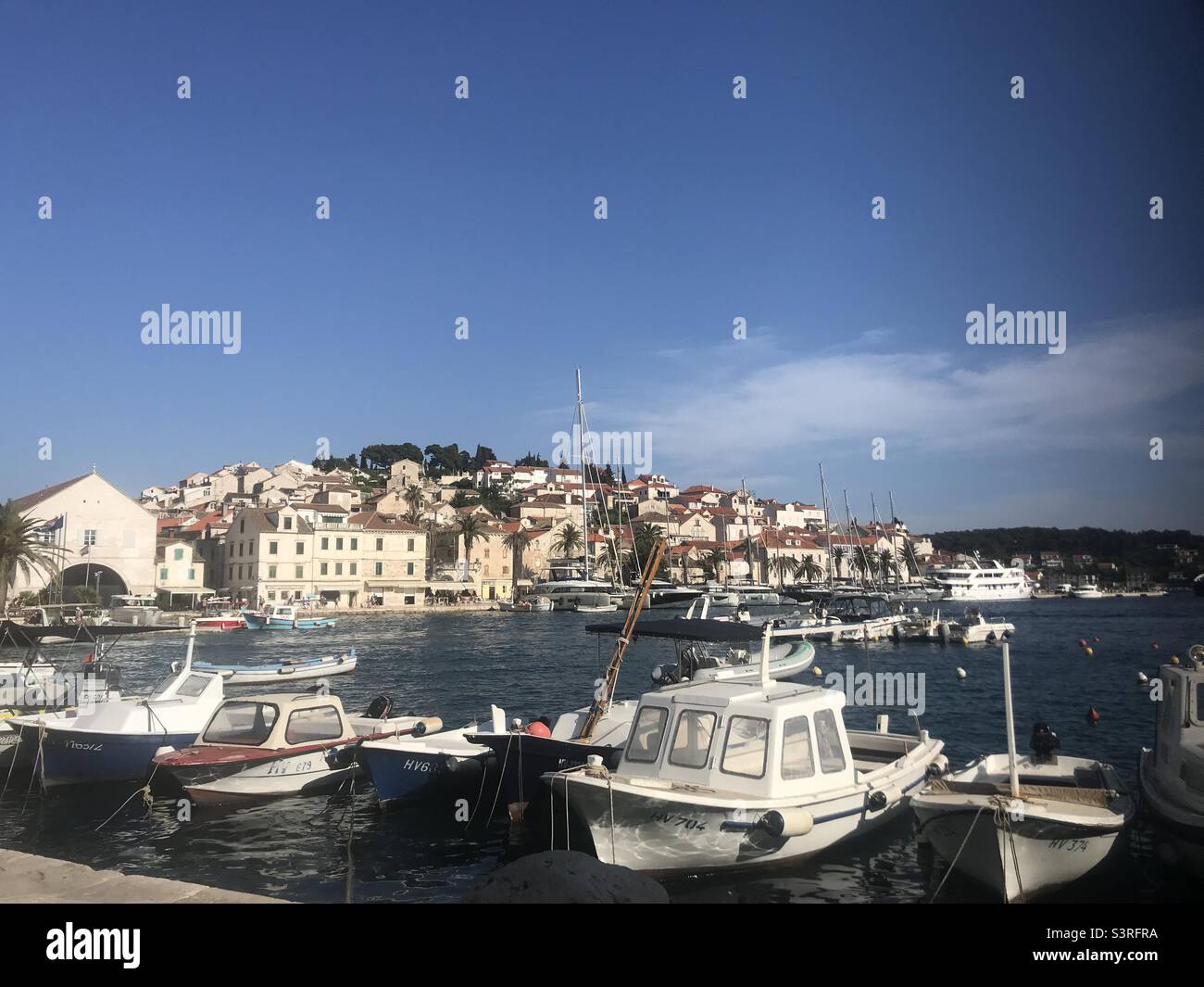 The port of Hvar at the island of Hvar, Croatia Stock Photo - Alamy