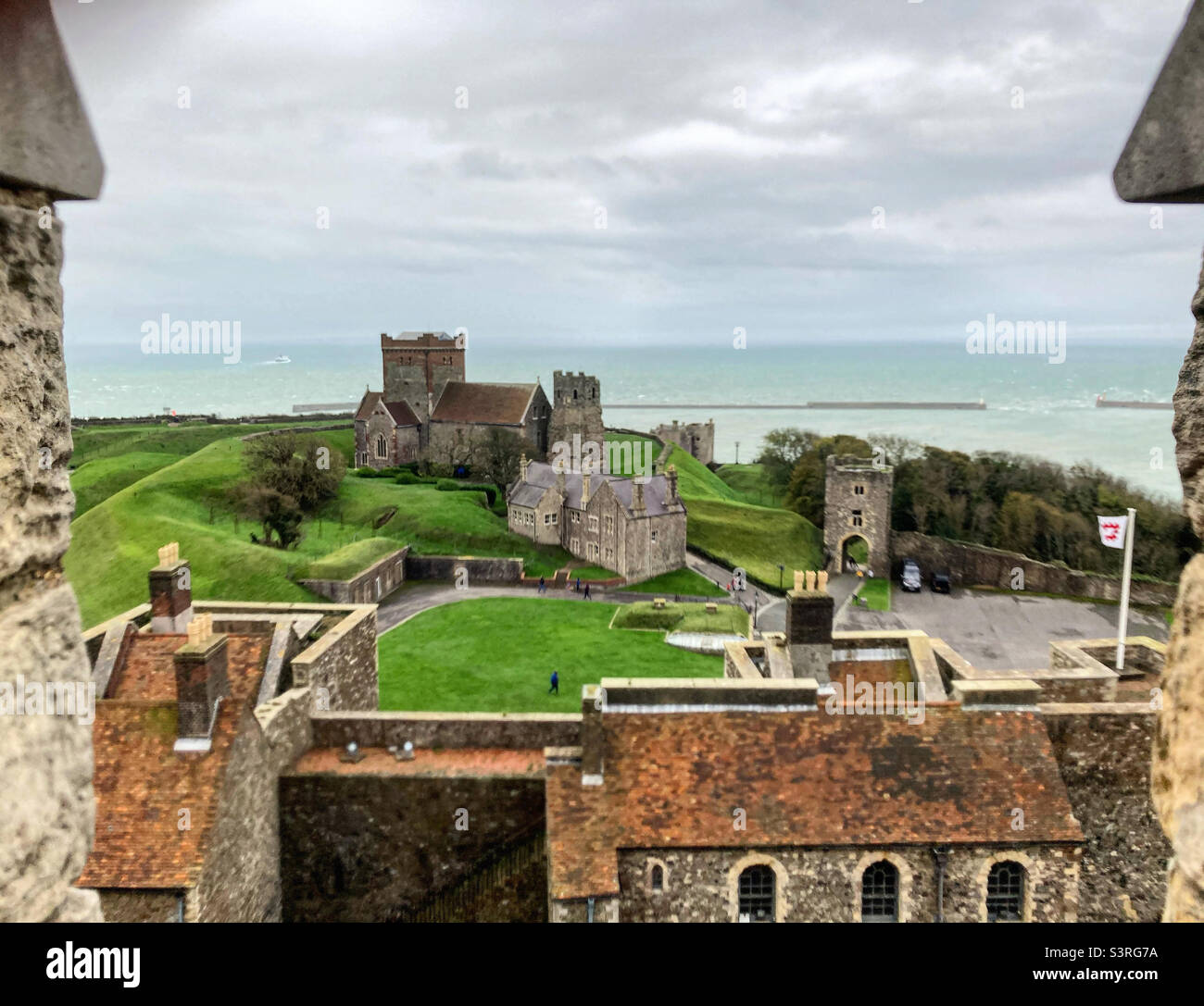 View from top of Dover castle Stock Photo - Alamy
