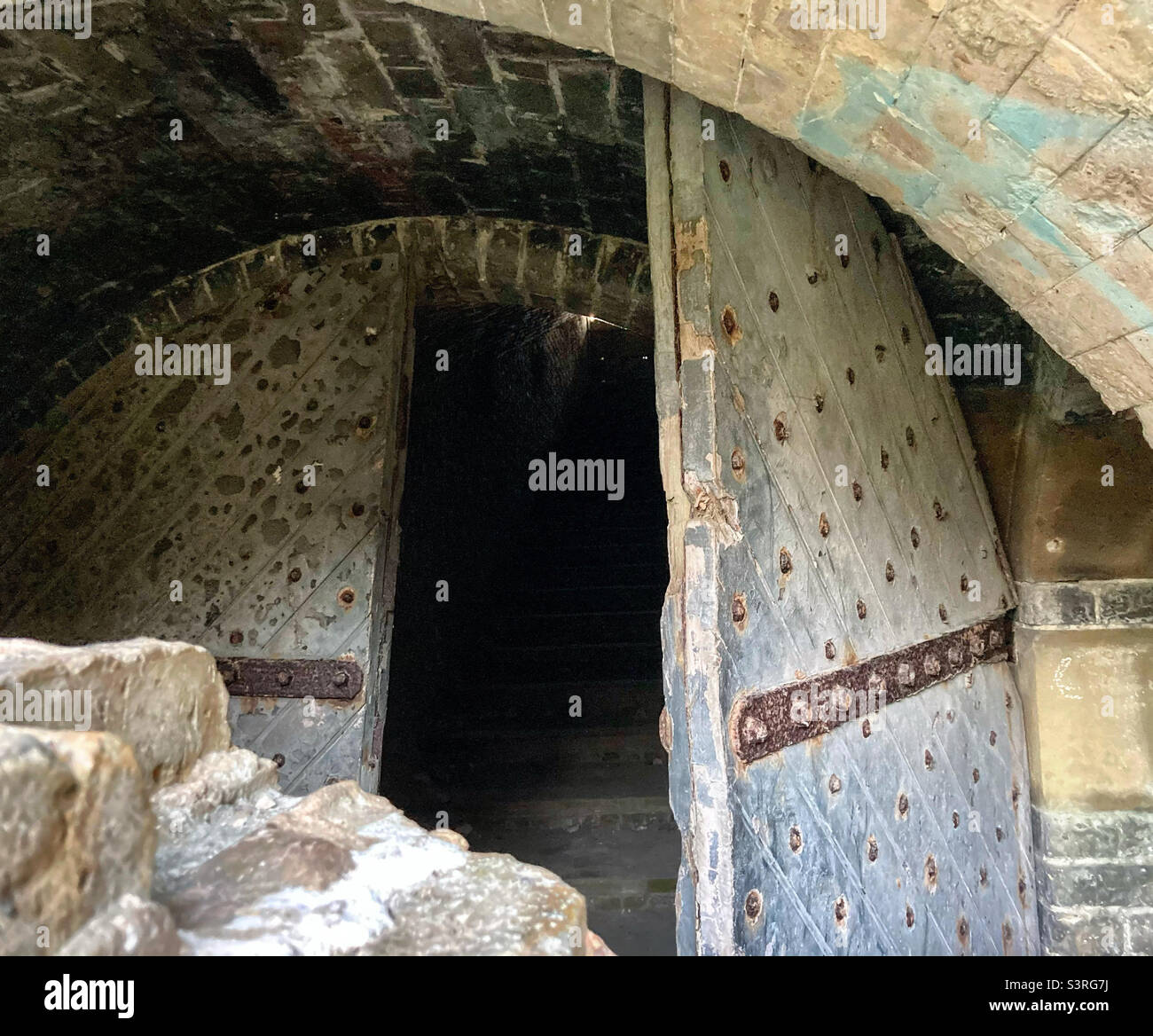 Napoleonic fortification doors Stock Photo - Alamy