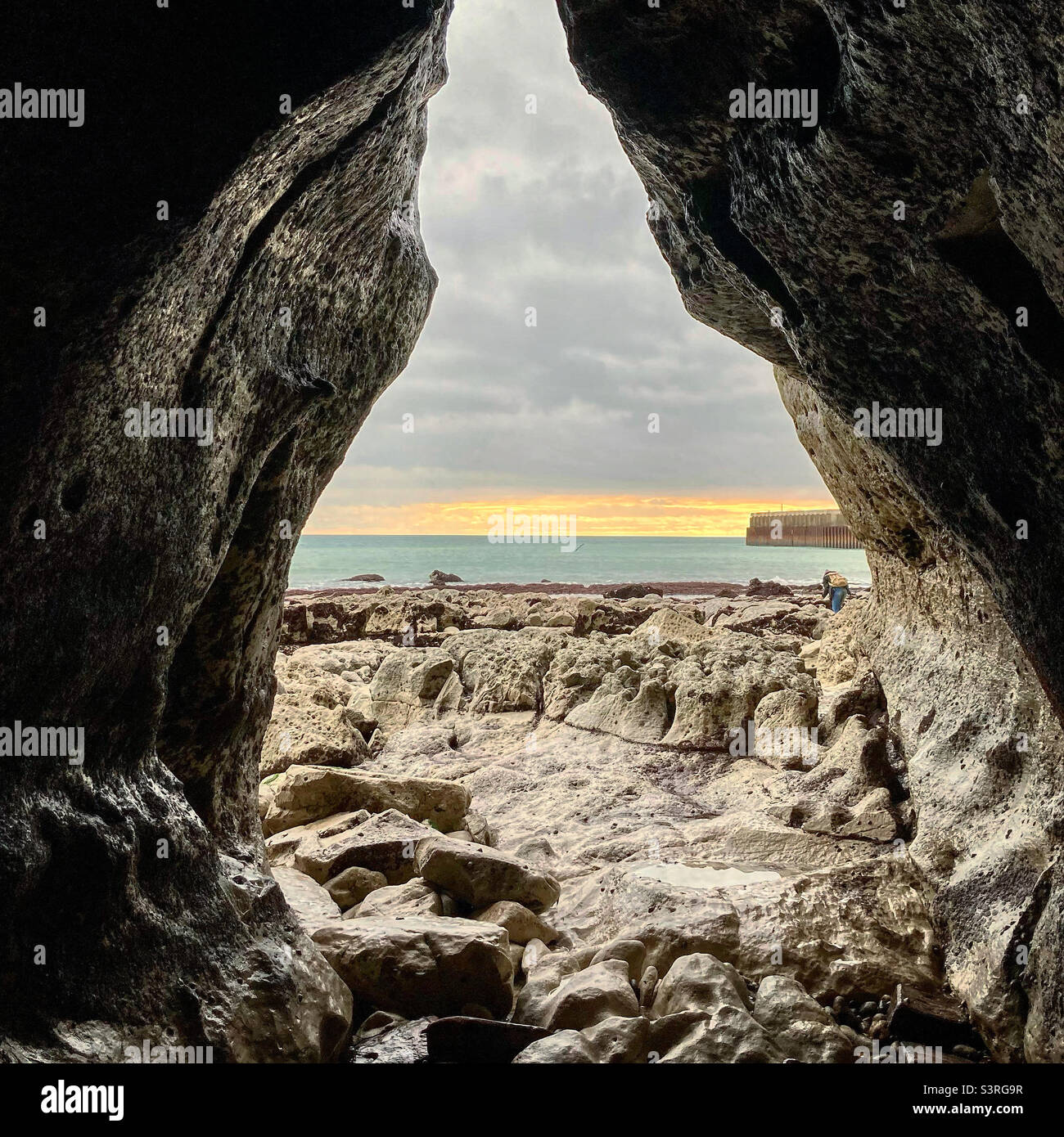 View from a cave Stock Photo - Alamy