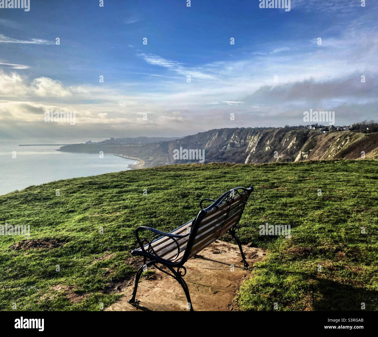 On the cliffs at capel le Verne Stock Photo - Alamy