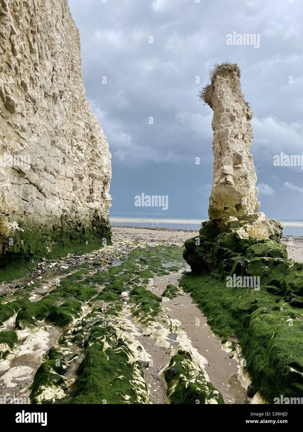 Chalk rock formation near pegwell bay in Kent Stock Photo - Alamy