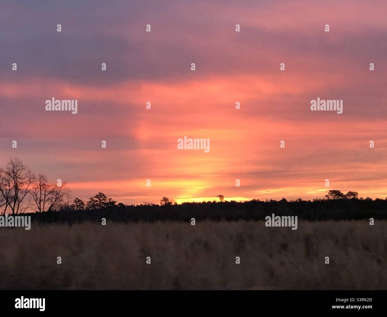 Breathtaking sunset on the east coast in Darlington, SC USA Stock Photo ...