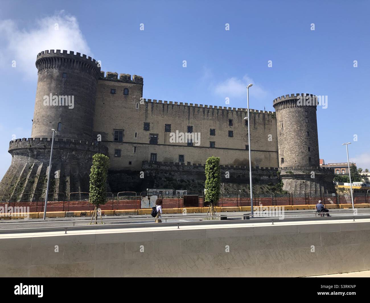 The medieval Castel Nouvo in Naples Stock Photo - Alamy