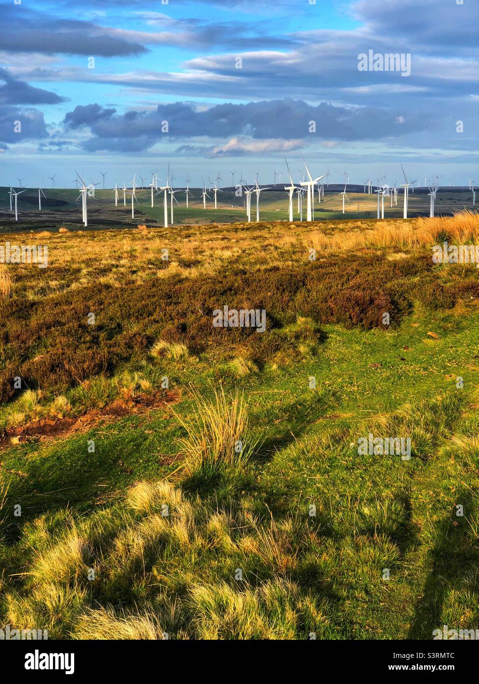 Crystal rig onshore wind farm, Lammermuir hills, Scotland UK Stock ...