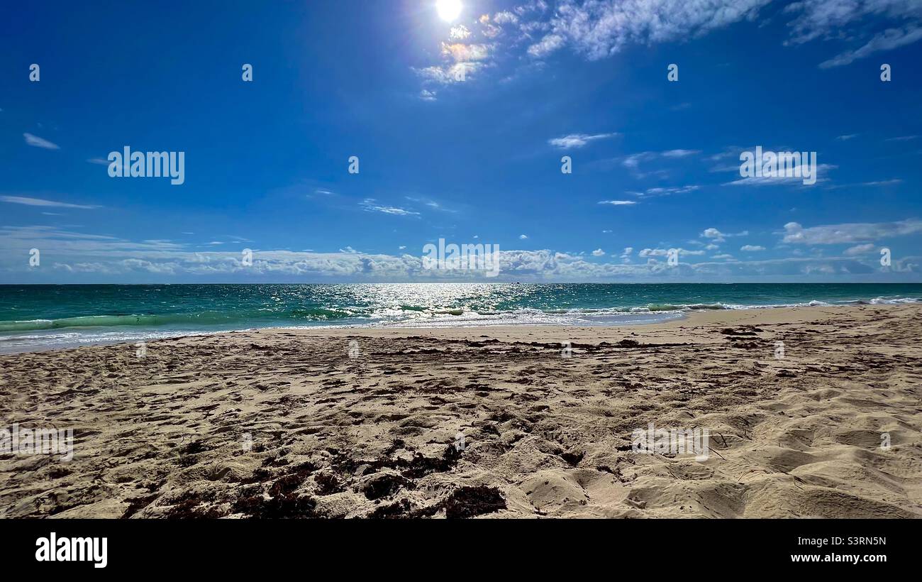 Alkimos beach, Perth, Western Australia with blue skies Stock Photo - Alamy