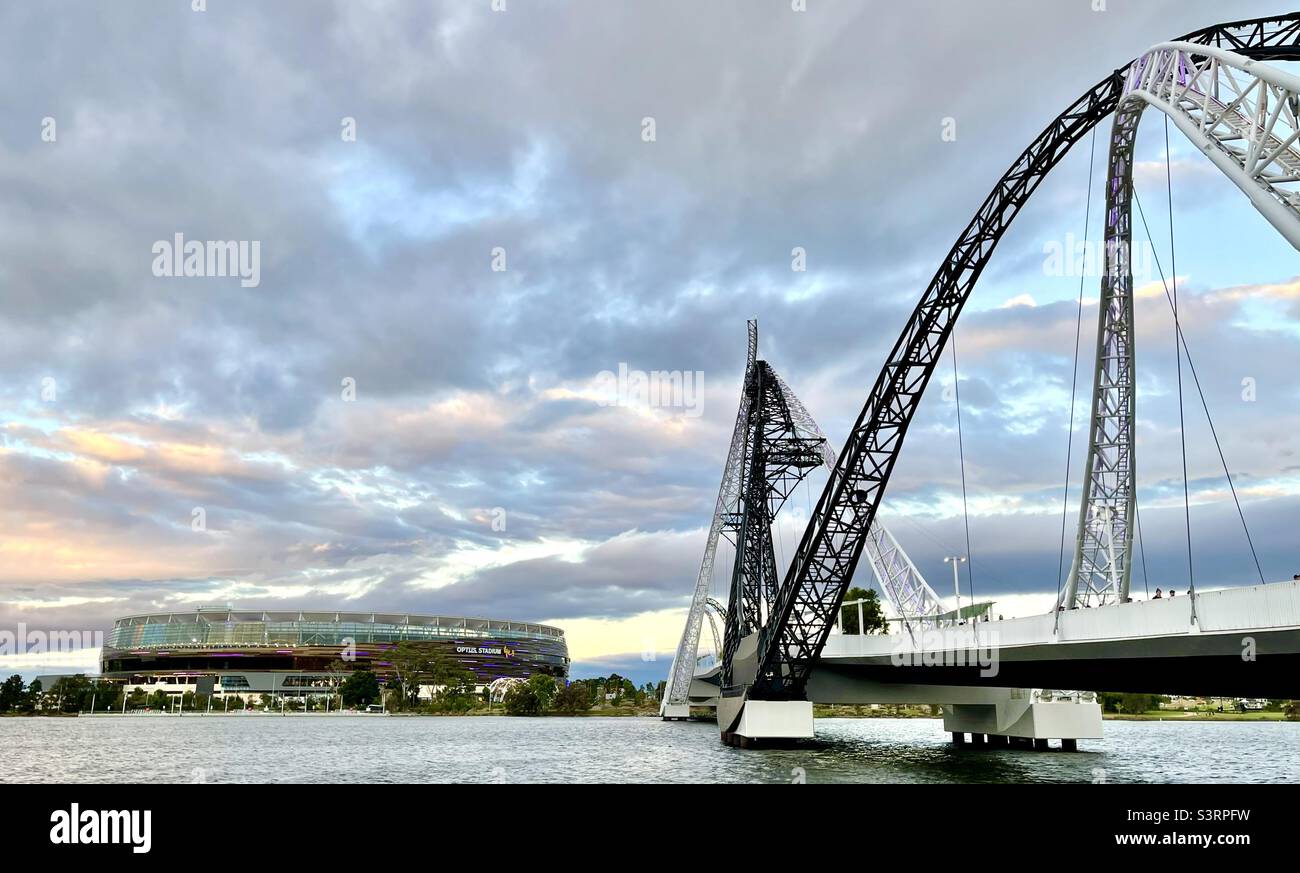 Matagarup bridge, perth hi-res stock photography and images - Alamy