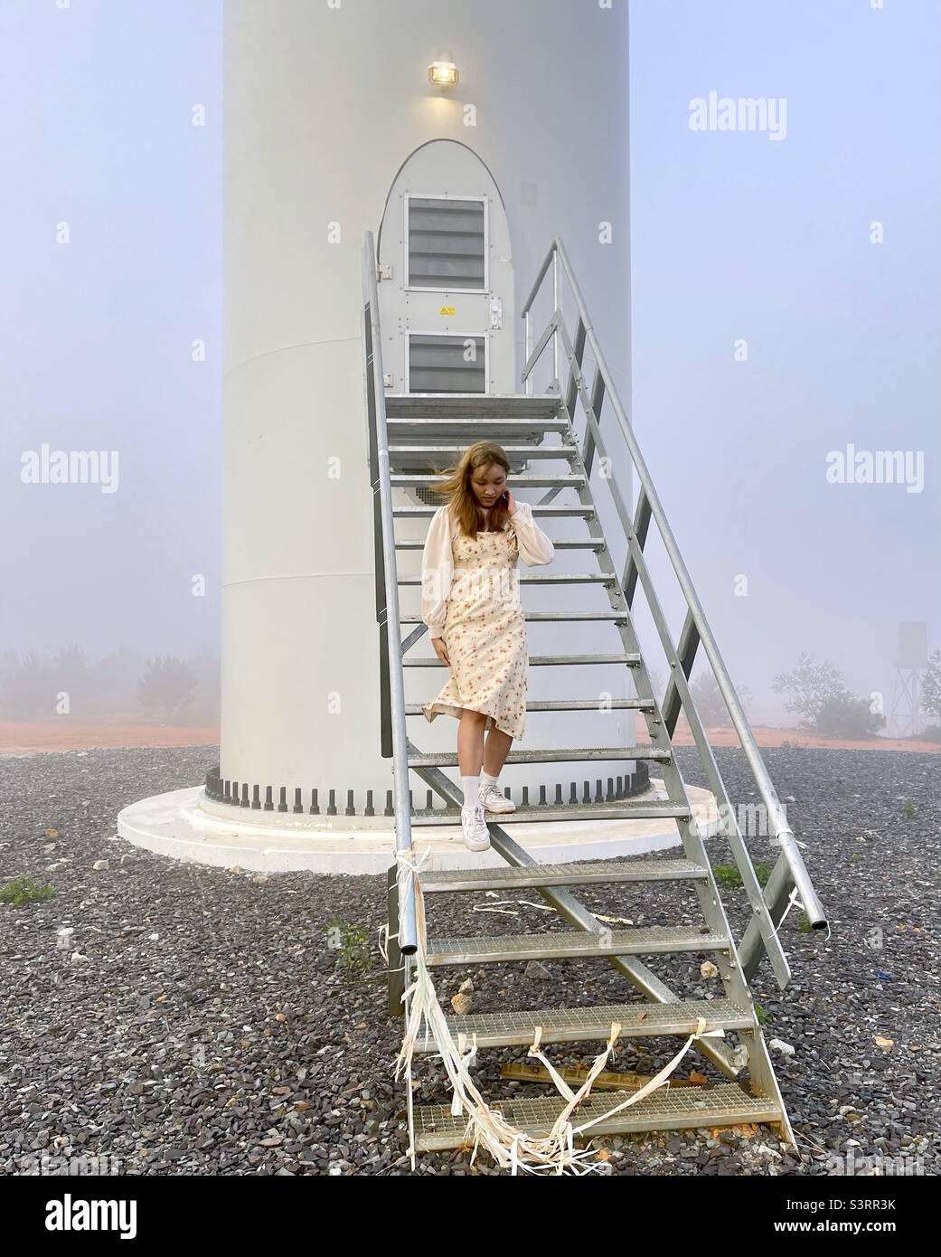 Ladder fan hi-res stock photography and images - Alamy