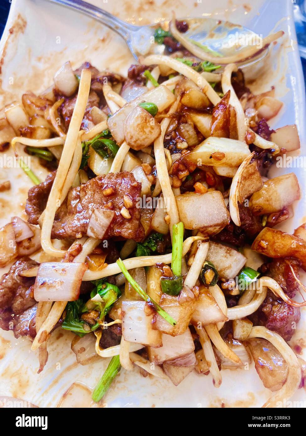 Steak with chinese vegetables hi-res stock photography and images - Alamy