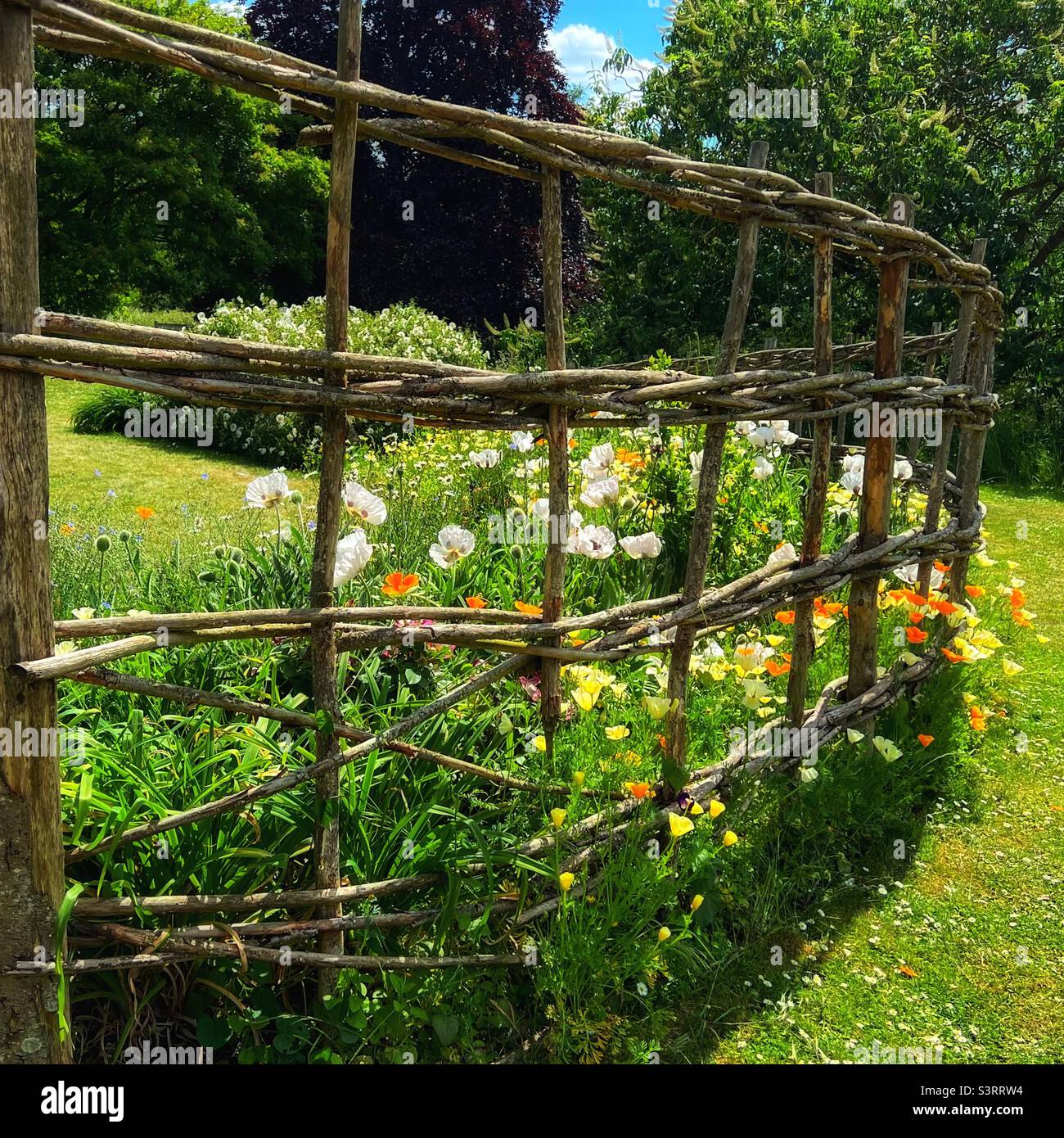 Hazel fence hi-res stock photography and images - Alamy