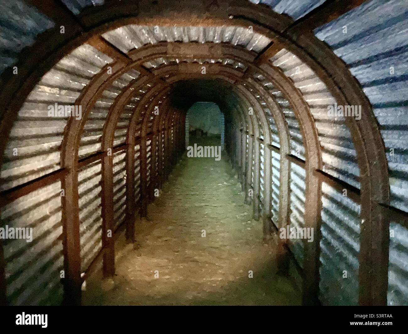 Underground tunnels - part of a WW2 deep shelter Stock Photo - Alamy