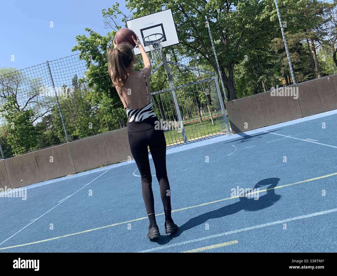 Basketball girl pt2 Stock Photo - Alamy