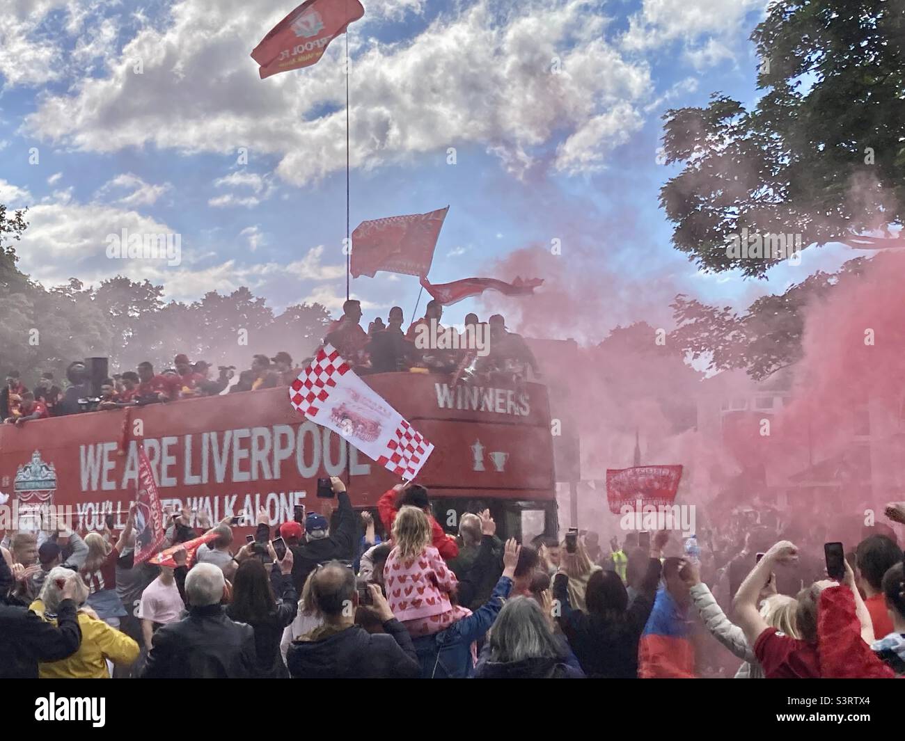 Liverpool football club parade 2022 Stock Photo - Alamy