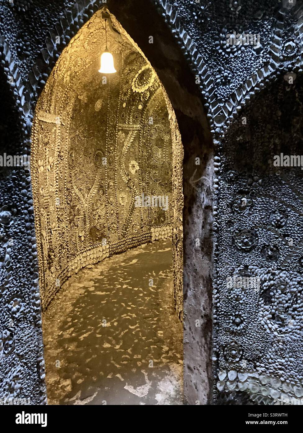 The shell grotto.. tunnels with the walls lined with millions of shells ...