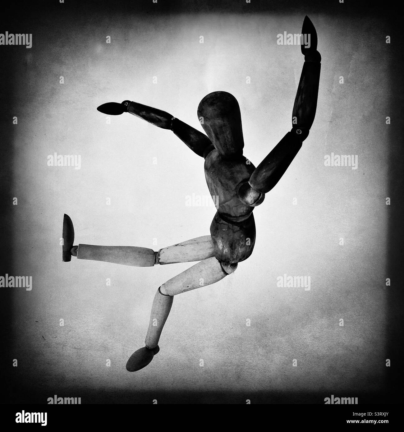 Doll wooden Black and White Stock Photos & Images - Alamy