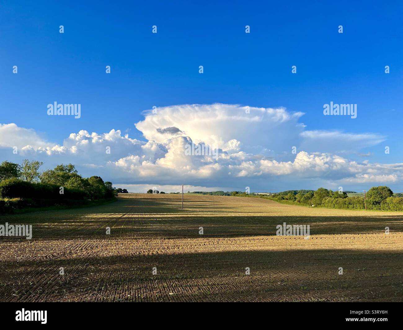 Sky deep blue with isolated white clouds hi-res stock photography and ...