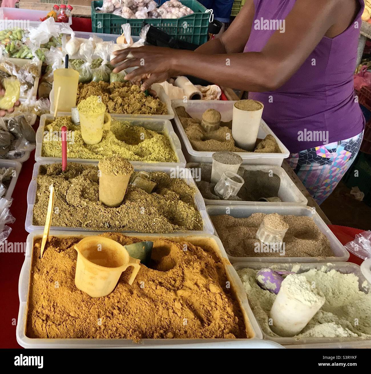 colorful spices at the street fair Stock Photo - Alamy