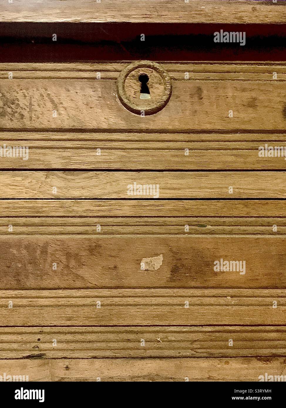 Simple, linear, minimalist, composition. Wooden box with vertical lines ...