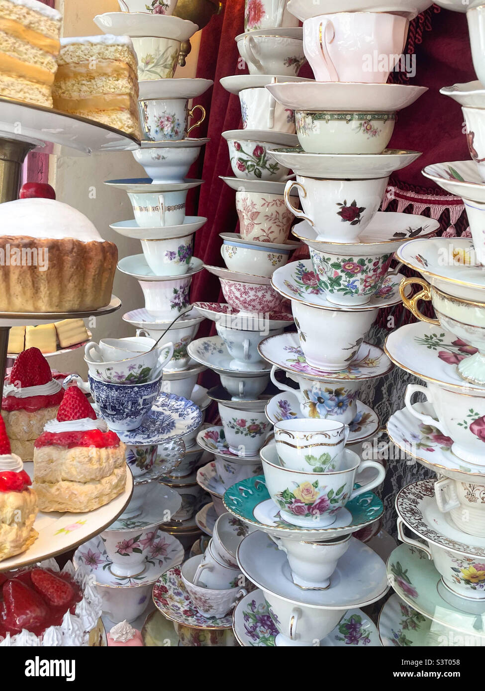 Vintage Tea Cups Stacked