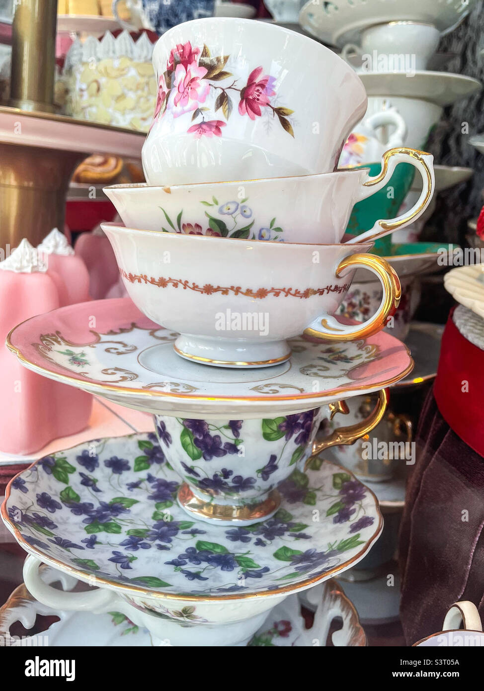 Stacked cups tea hi-res stock photography and images - Alamy