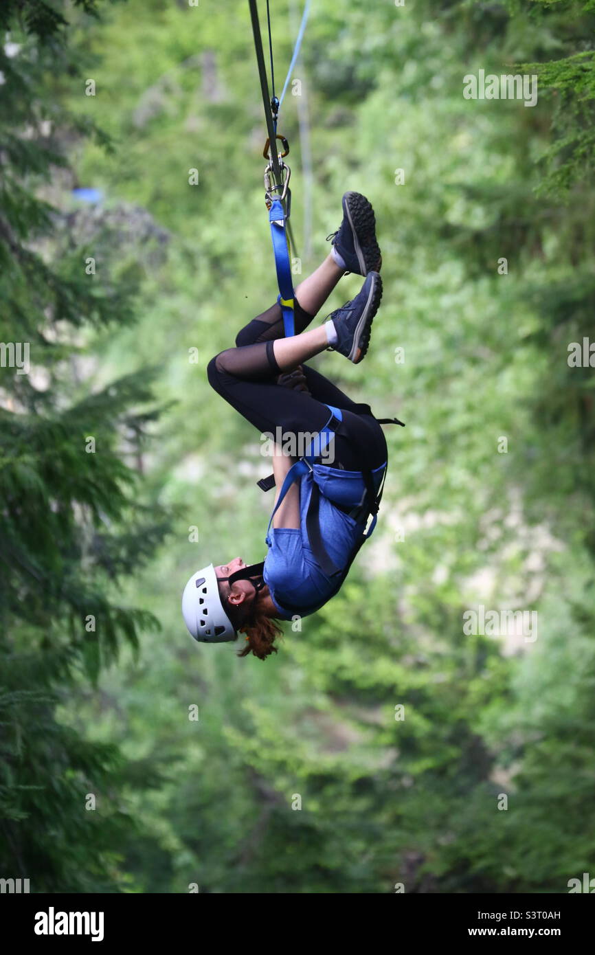 Whistler zipline hi-res stock photography and images - Alamy