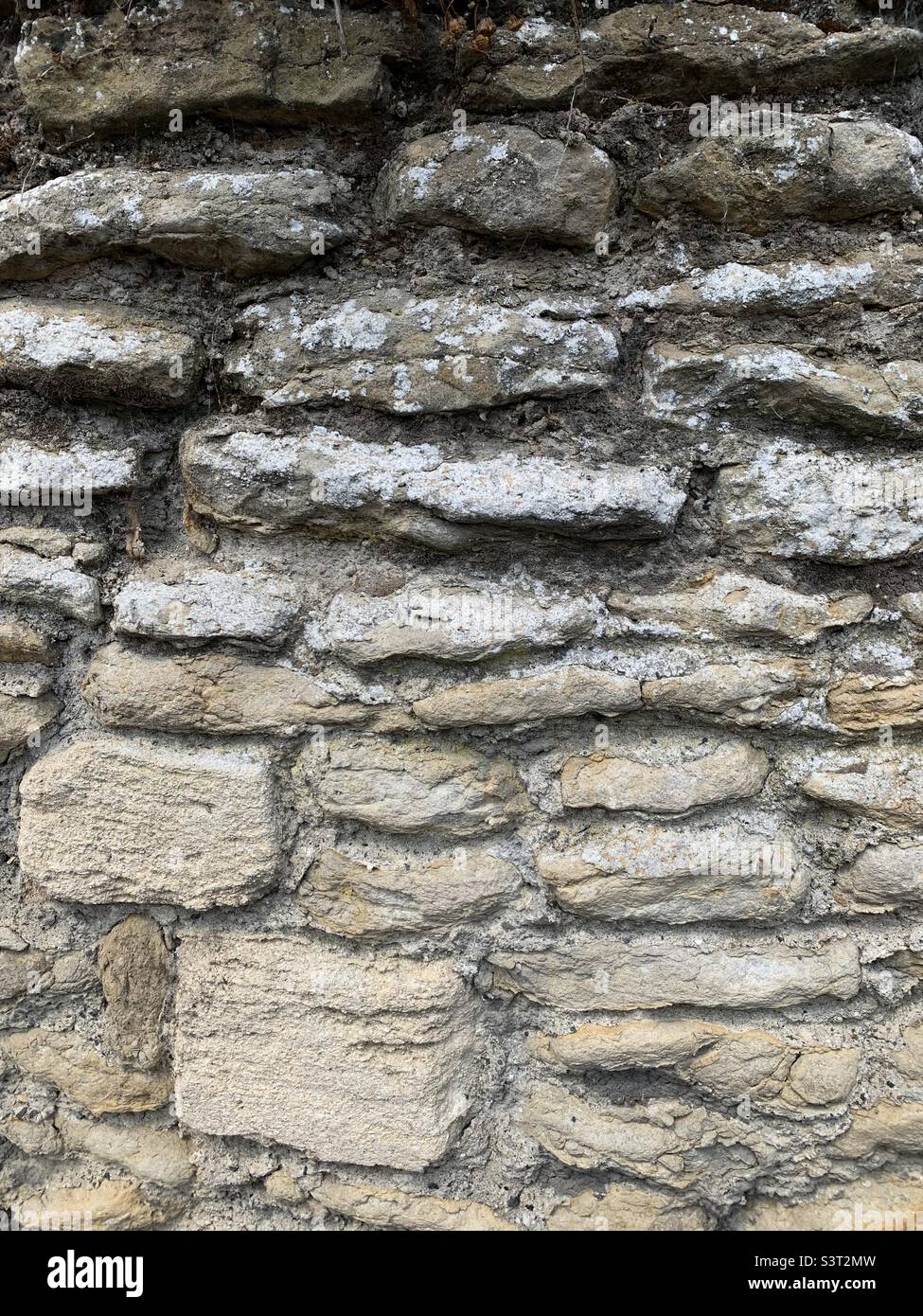 Medieval stone wall. Cambridgeshire U.K Stock Photo - Alamy