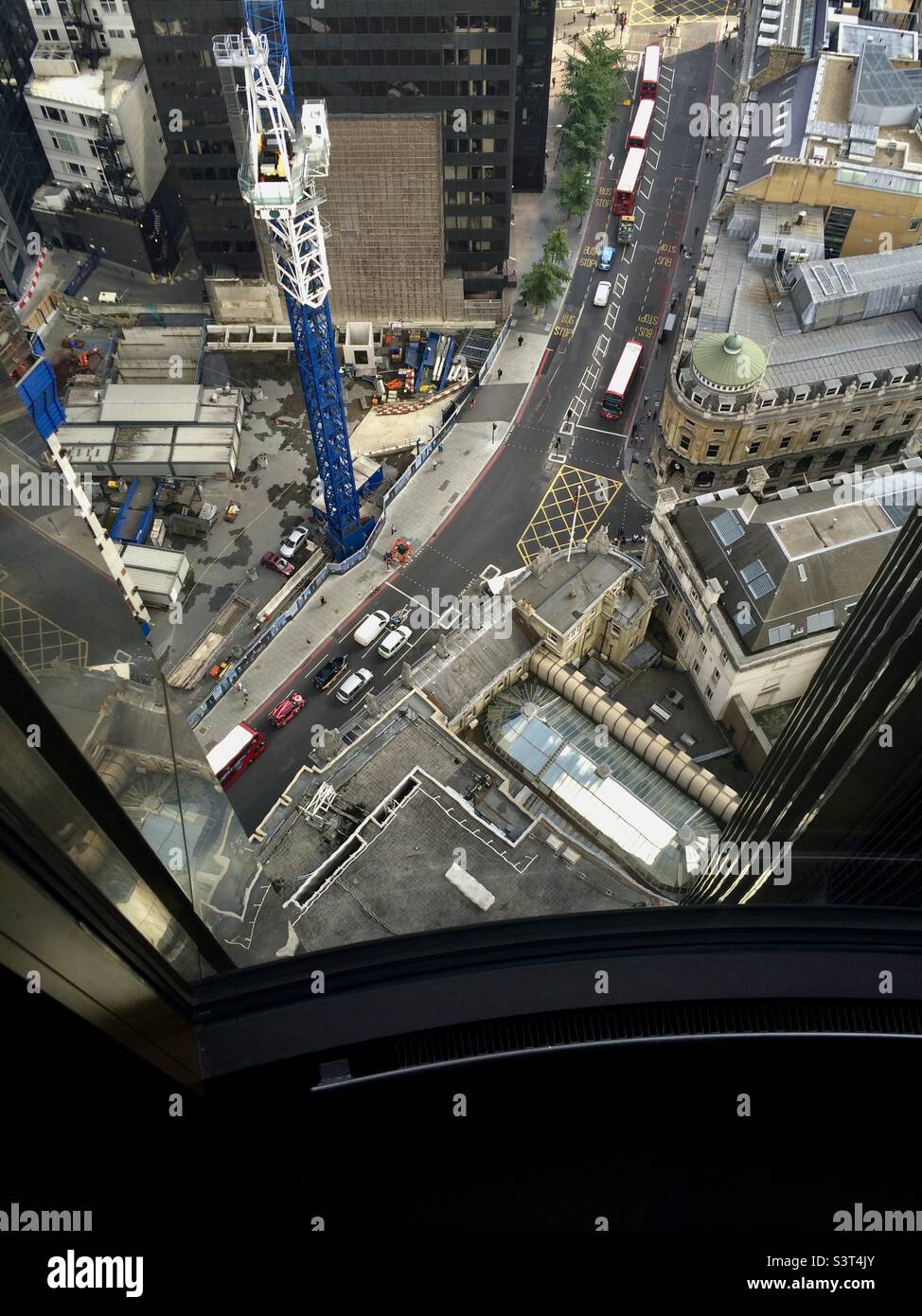 Bishopsgate London elevated view as seen from Tower 42 building in the ...