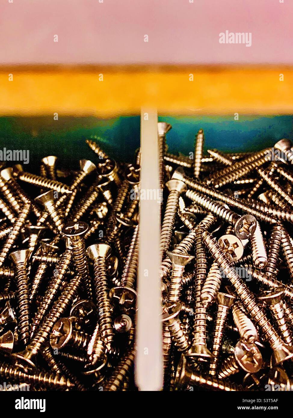 2 sections of screws Stock Photo - Alamy