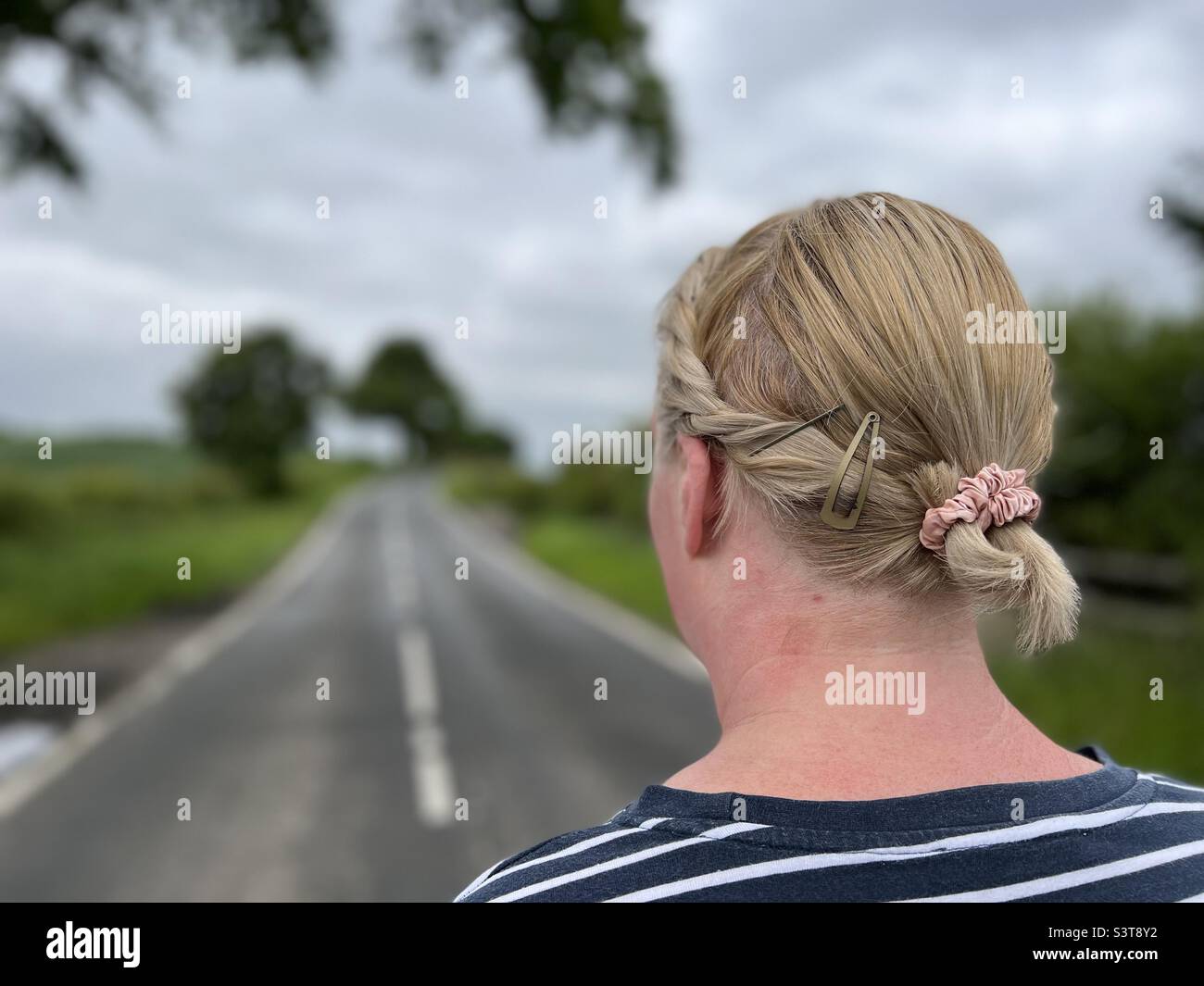 Braided blonde hair hi-res stock photography and images - Alamy
