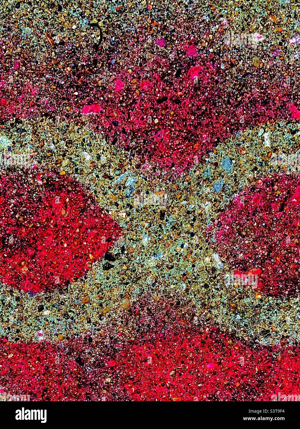 Infinity symbol spray painted in red on concrete sidewalk Stock Photo ...