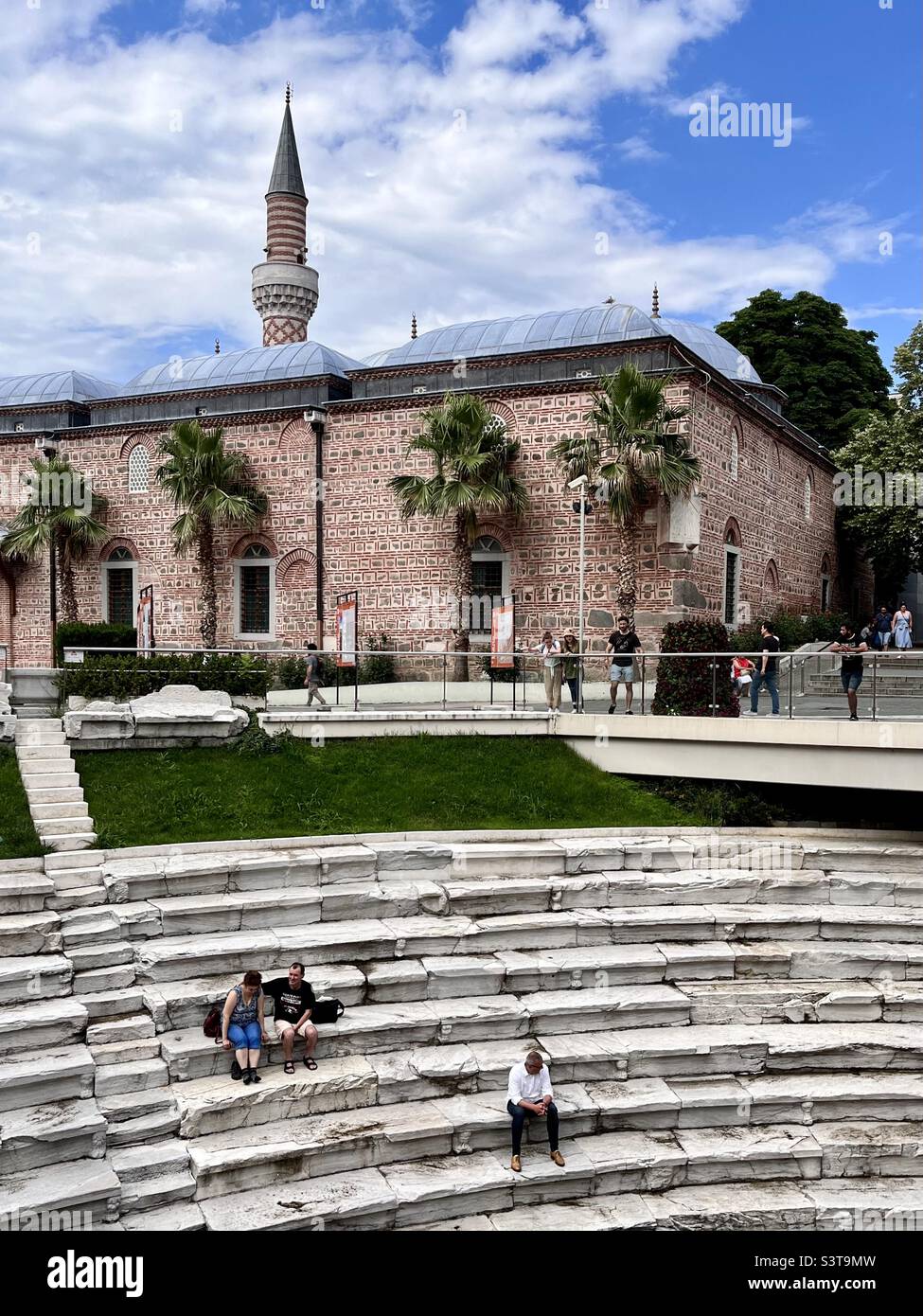Dzhumaya Mosque and Roman stadium in Plovdiv Bulgaria, Eastern Europe ...