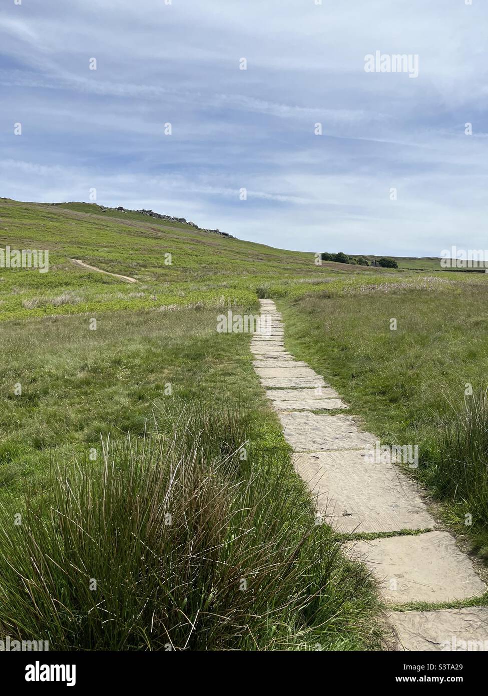 Footpath up Stanage Edge in the Peak District Stock Photo - Alamy
