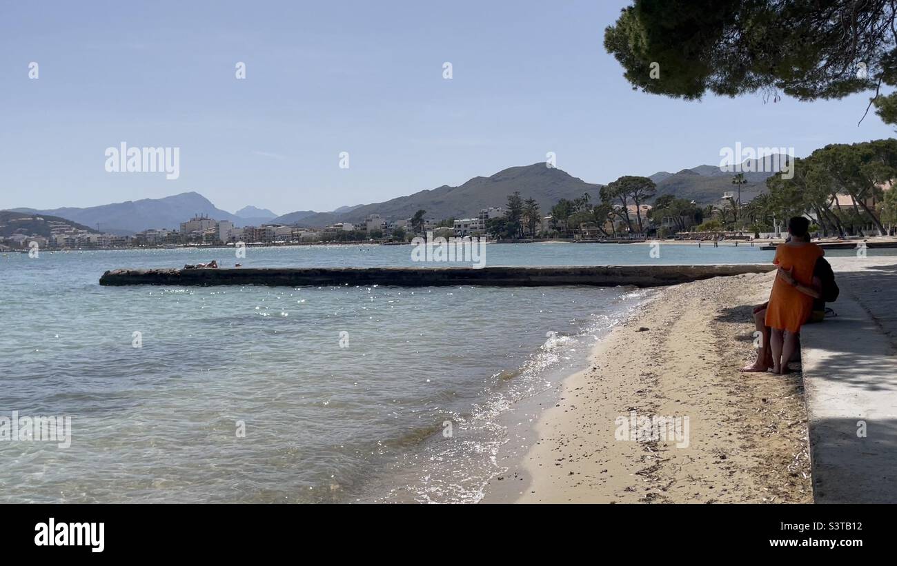 Puerto Pollenca bay Stock Photo - Alamy
